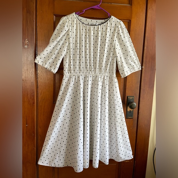 sally lou | Dresses | Vintage 98s Sally Lou Sheer White And Black Polka ...